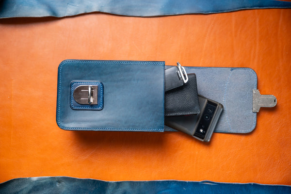 Mini Cross Body Bag - Acrylic Template - J.H. Leather