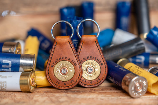 Handmade Leather Shotgun Keyrings - J.H. Leather
